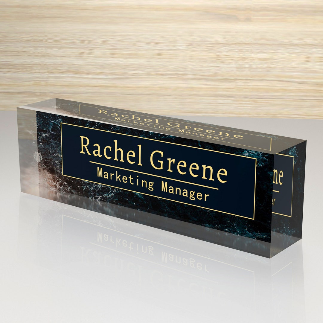 Custom Acrylic Name Plate Personalize Desk Plaque for Office Hospital ...
