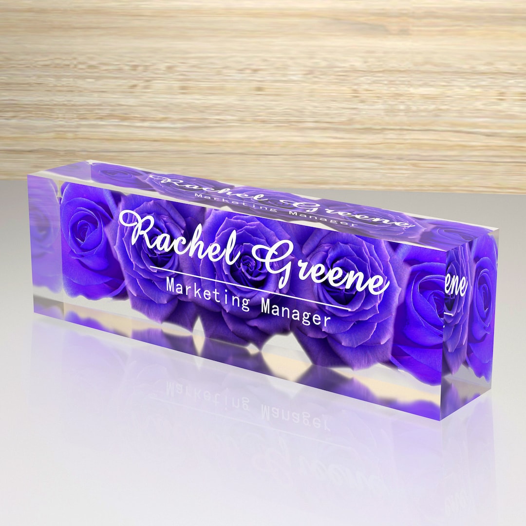 Custom Acrylic Name Plate Personalize Desk Plaque for Office Hospital ...
