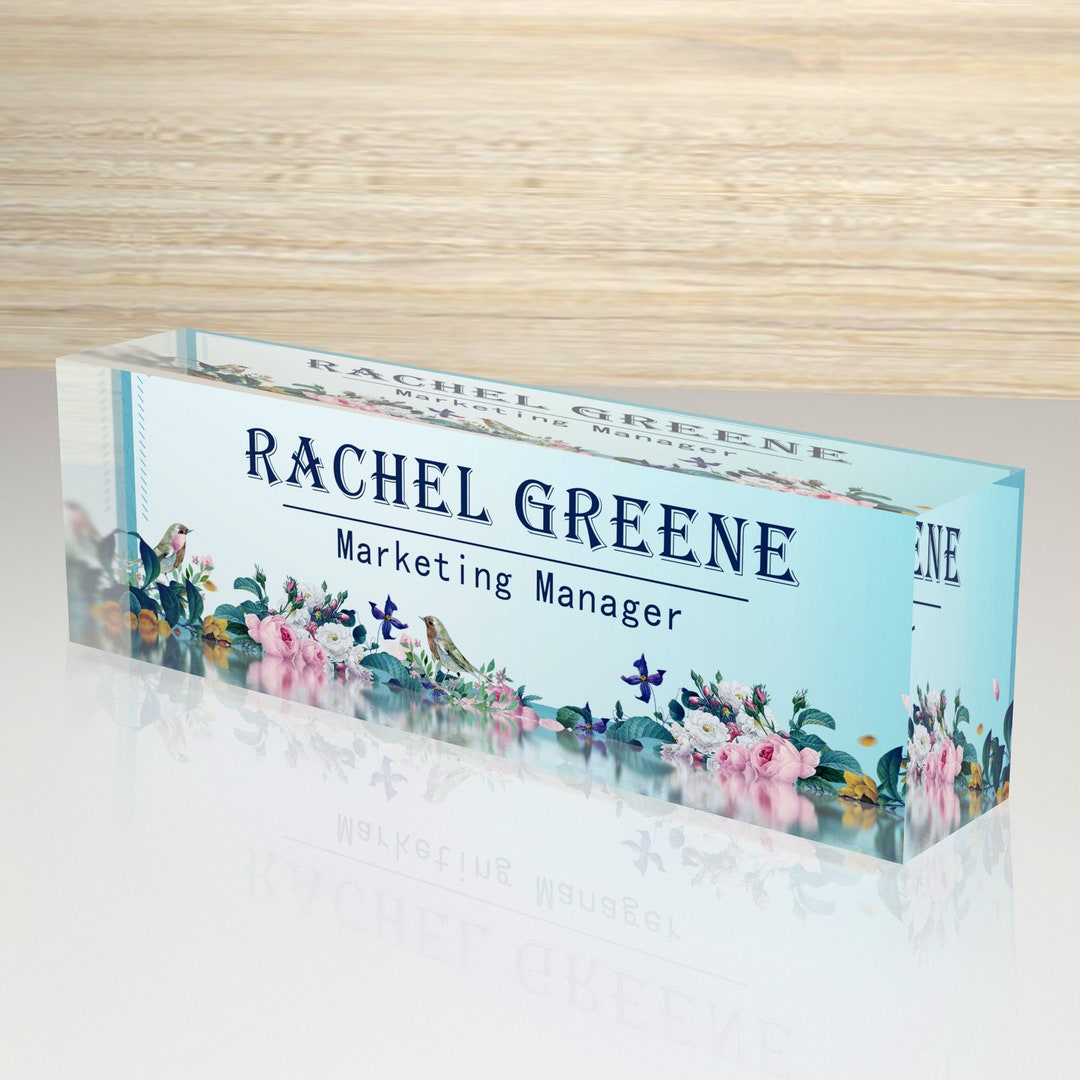 Custom Acrylic Name Plate Personalize Desk Plaque for Office Hospital ...