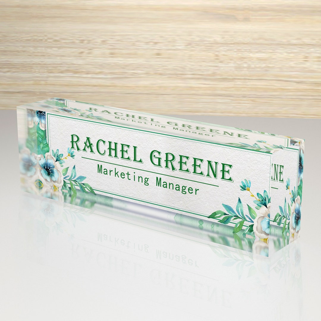 Custom Acrylic Name Plate Personalize Desk Plaque for Office Hospital ...