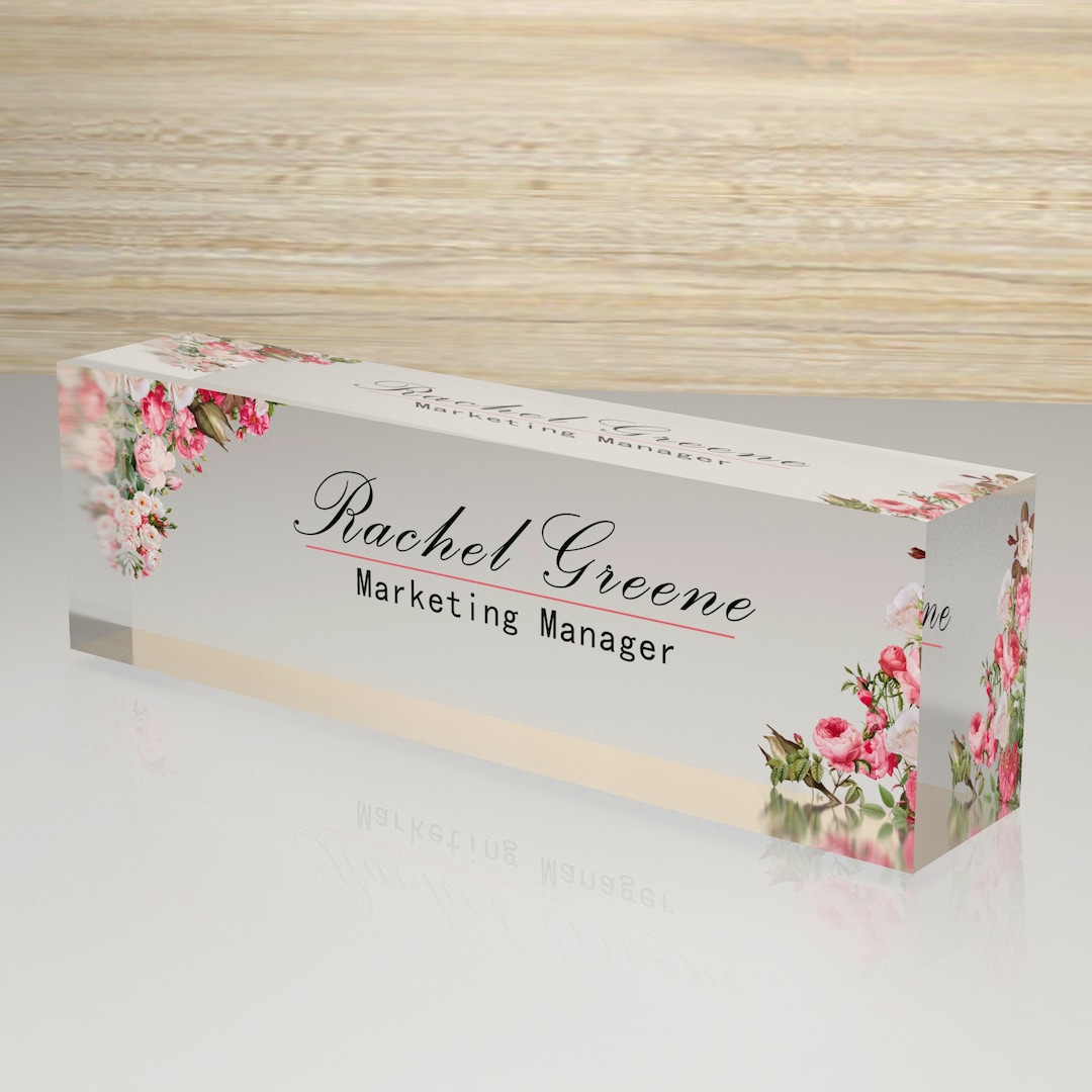 Custom Acrylic Name Plate Personalize Desk Plaque for Office Hospital ...