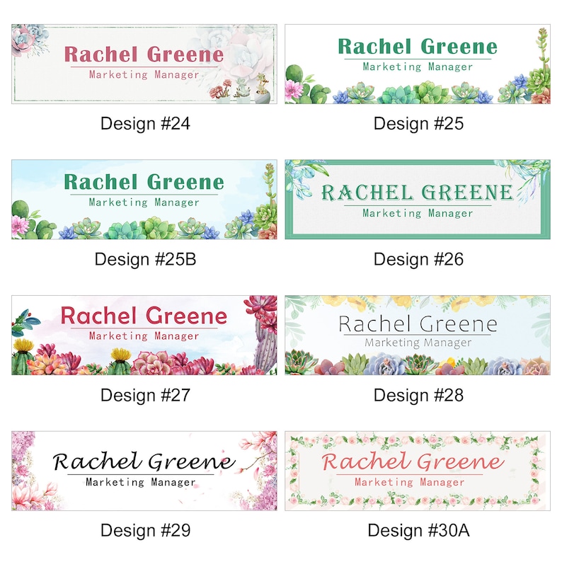 Customized Acrylic Name Plate Block Personalized Office Desk Sign ...