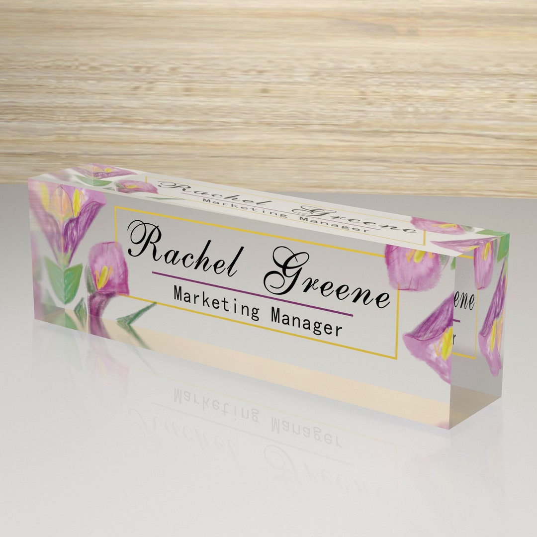 Custom Acrylic Name Plate Personalize Desk Plaque for Office Hospital ...