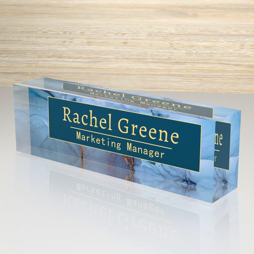 Custom Acrylic Name Plate Personalize Desk Plaque for Office Hospital ...
