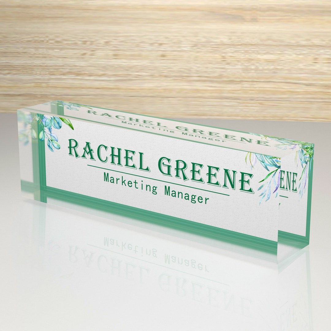 Custom Acrylic Name Plate Personalize Desk Plaque for Office Hospital ...