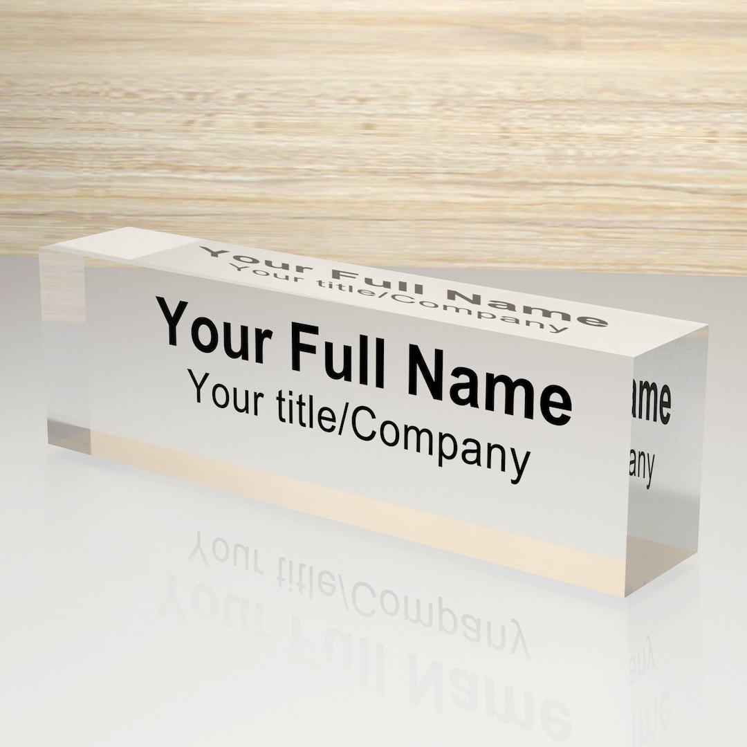 Custom Acrylic Name Plate Personalize Desk Plaque for Office Hospital ...