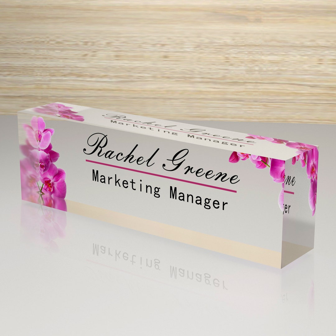 Custom Acrylic Name Plate Personalize Desk Plaque for Office Hospital ...