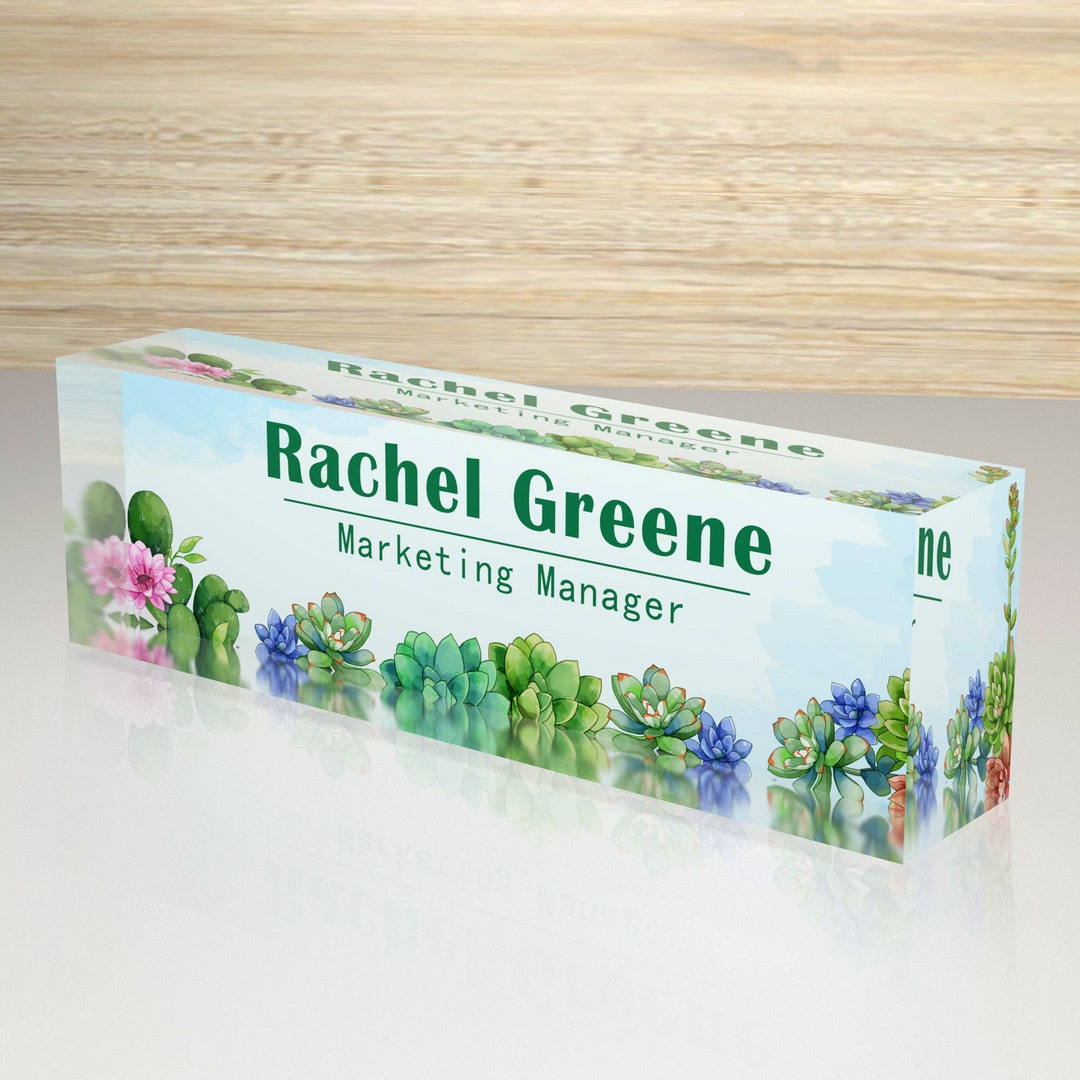 Custom Acrylic Name Plate Personalize Desk Plaque for Office Hospital ...