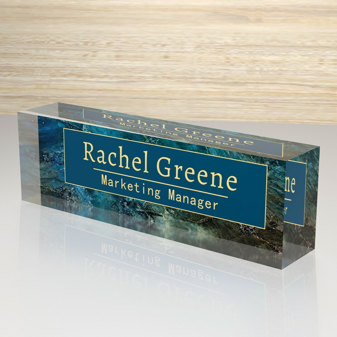 Custom Acrylic Name Plate Personalize Desk Plaque for Office Hospital ...