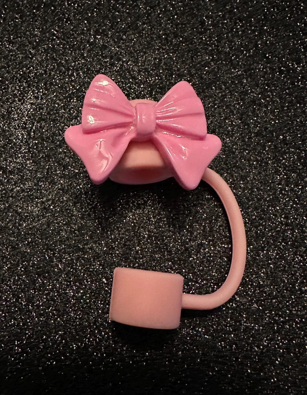 Pink Bow Straw Topper - Etsy