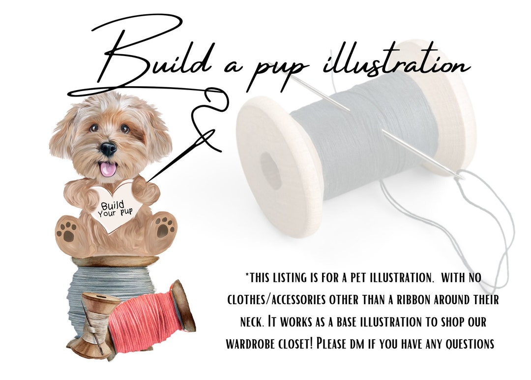 Build a Pup Illustration (no Accessories Included) - Etsy