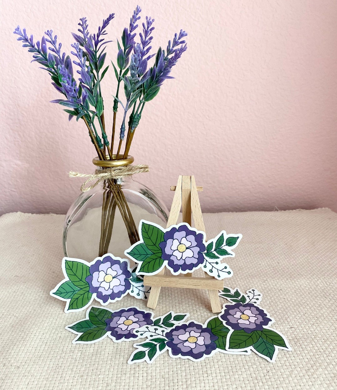 Flower Stickers, Floral Label, Stickers Laptop Flower, Waterproof ...