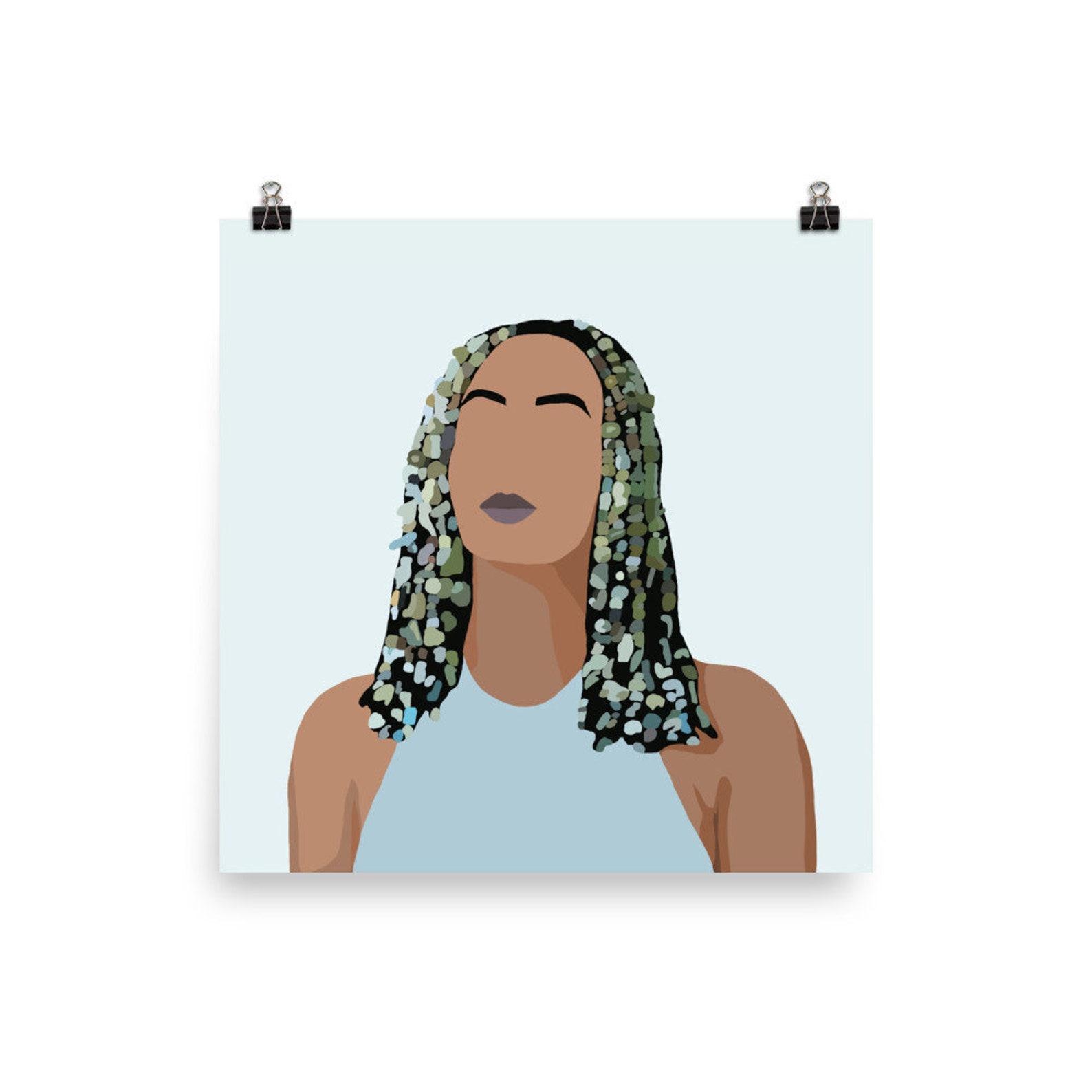 Solange Poster Art Print Portrait Print Celebrity Print | Etsy