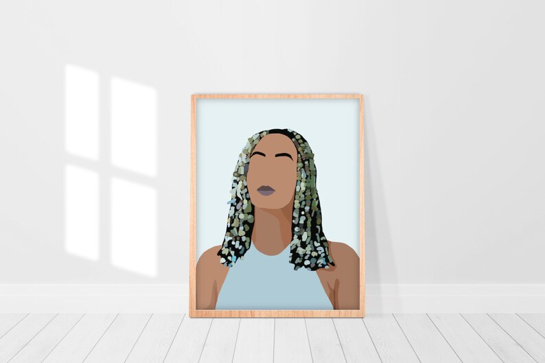 Solange Poster Art Print Portrait Print Celebrity Print - Etsy