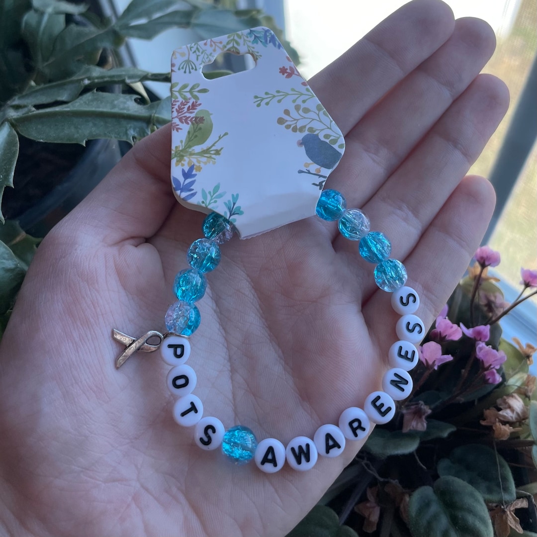 POTS Awareness Bracelet Dysautonomia Chronic Illness Awareness Bracelet ...