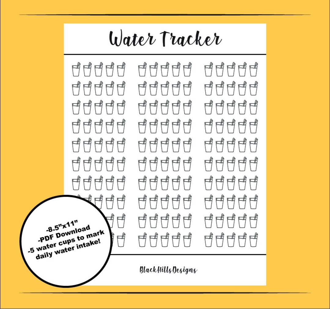 Water Tracker - Etsy