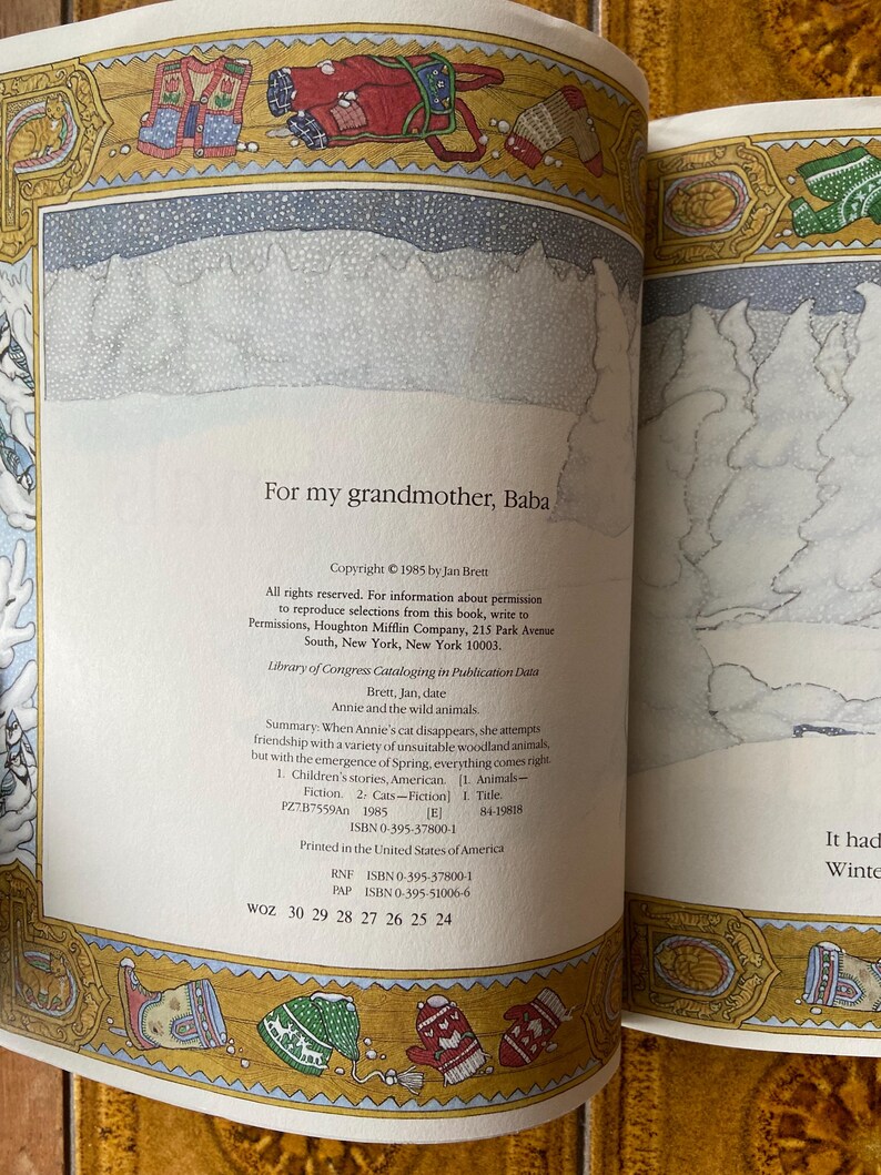 Annie and the Wild Animals by Jan Brett - Etsy