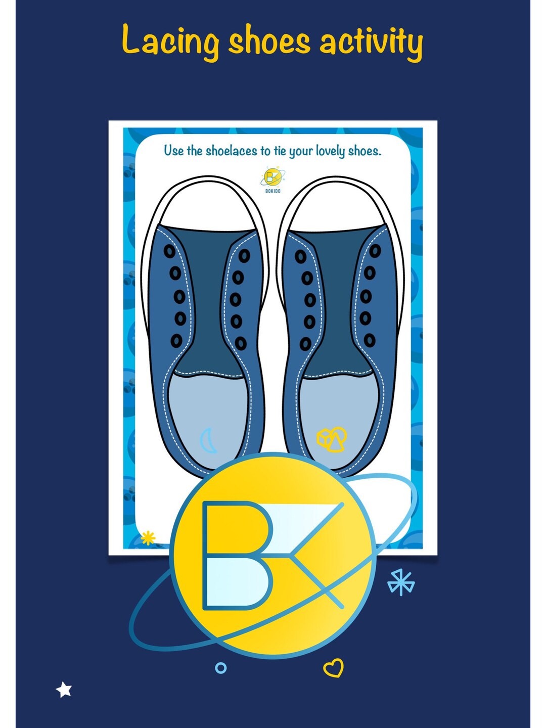 Lacing Shoes Worksheet, Busy Book Printable, Quiet Book, Activity Book ...