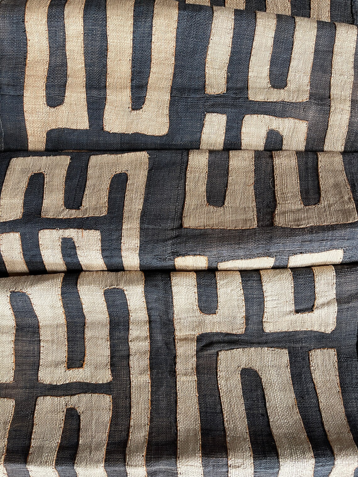 Ntshak-raffia fabrics kuba congo-textile decoration-furnishing | Etsy