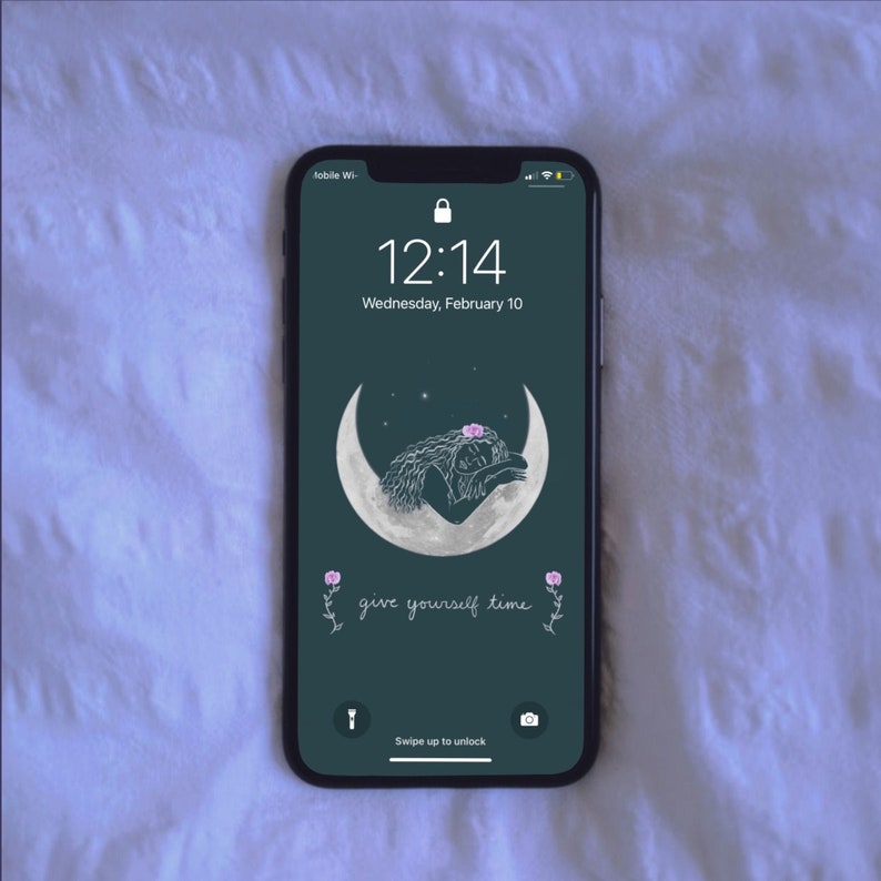 Phone Wallpaper Lockscreen Art give Yourself Time - Etsy