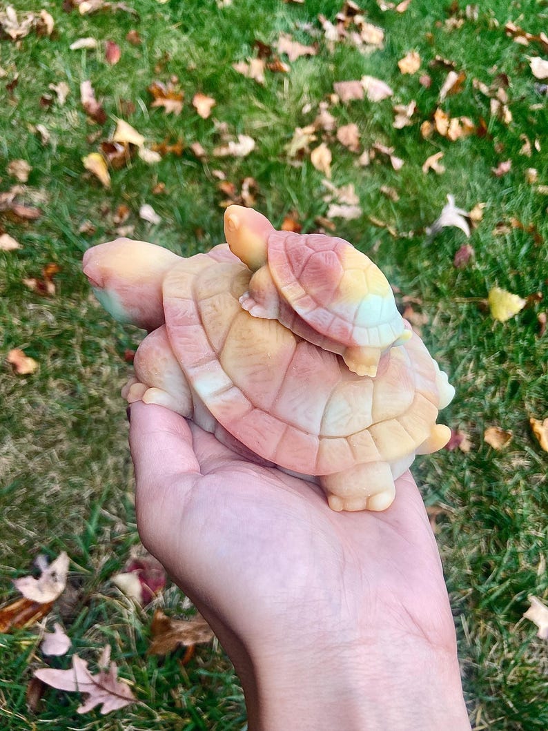 Mama and Baby Turtle Squishy, Soft Silicone Emotional Support Stress ...
