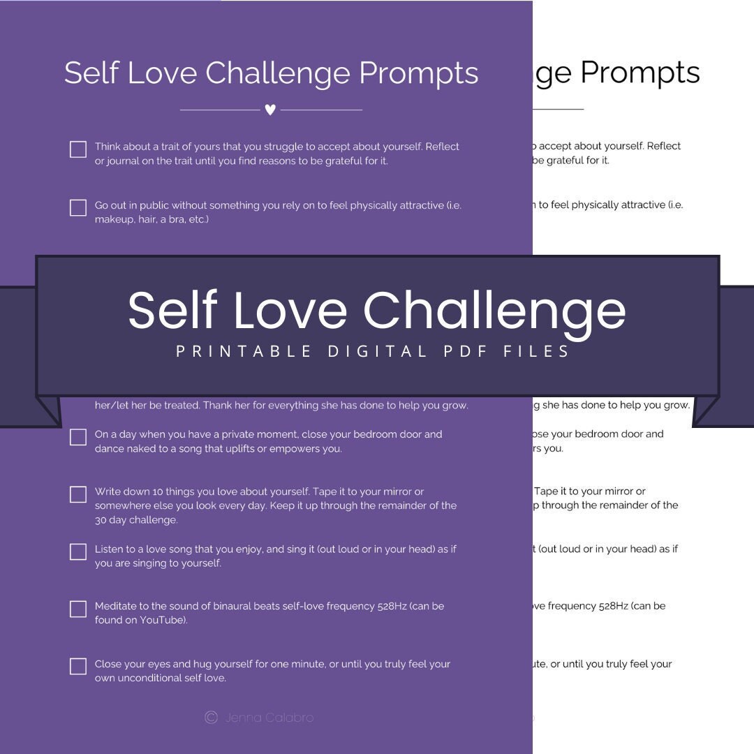 Self Love Challenge, 30 Day Exercise for Personal and Spiritual Growth ...
