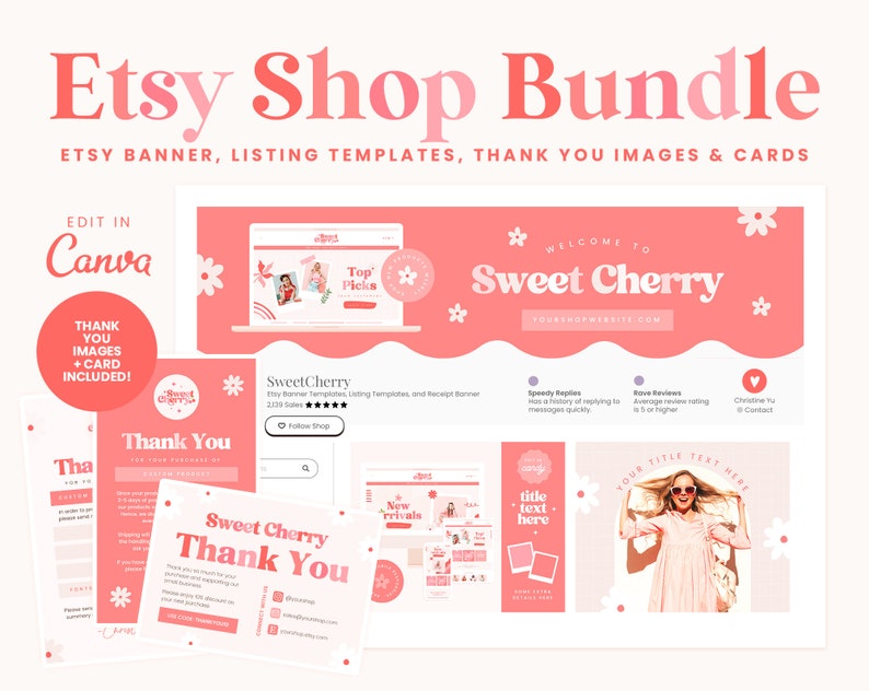 Etsy Shop Bundle Banner Templates Listing Photos and - Etsy