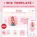Wix Template in Peach Pink Orange Colors - Cute Wix Website Theme ...