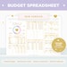Purple Budget Spreadsheet Extended, Digital Budget Planner, Annual and ...