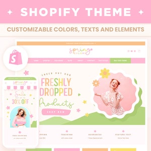 Shopify Theme Spring Colorful Customizable Colors Shopify Template ...