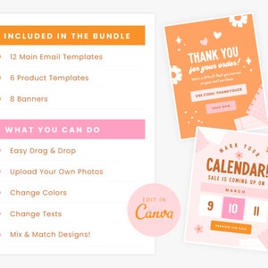 Newsletter Design Editable in Canva Pink Peach Orange Aesthetic ...