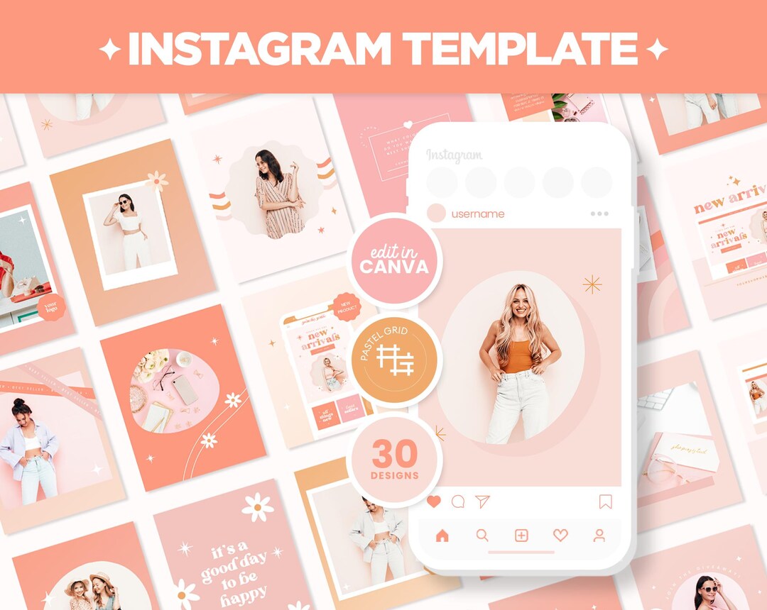 Instagram Posts Template Bundle in Square, Portrait, and Stories in ...