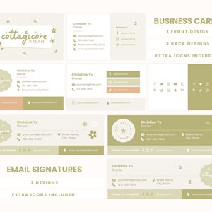 Branding Kit Cottagecore Canva Templates Editable and Customizable ...
