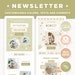 Newsletter Design Editable in Canva, Cottagecore Aesthetic Customizable ...