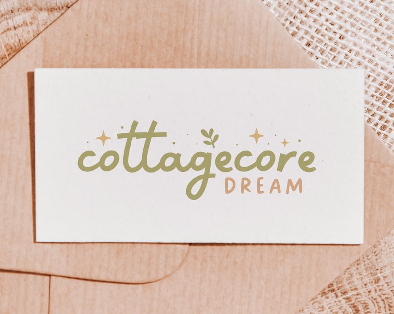 Editable Logo in Cottagecore Aesthetic Logo Design Customizable Colors ...