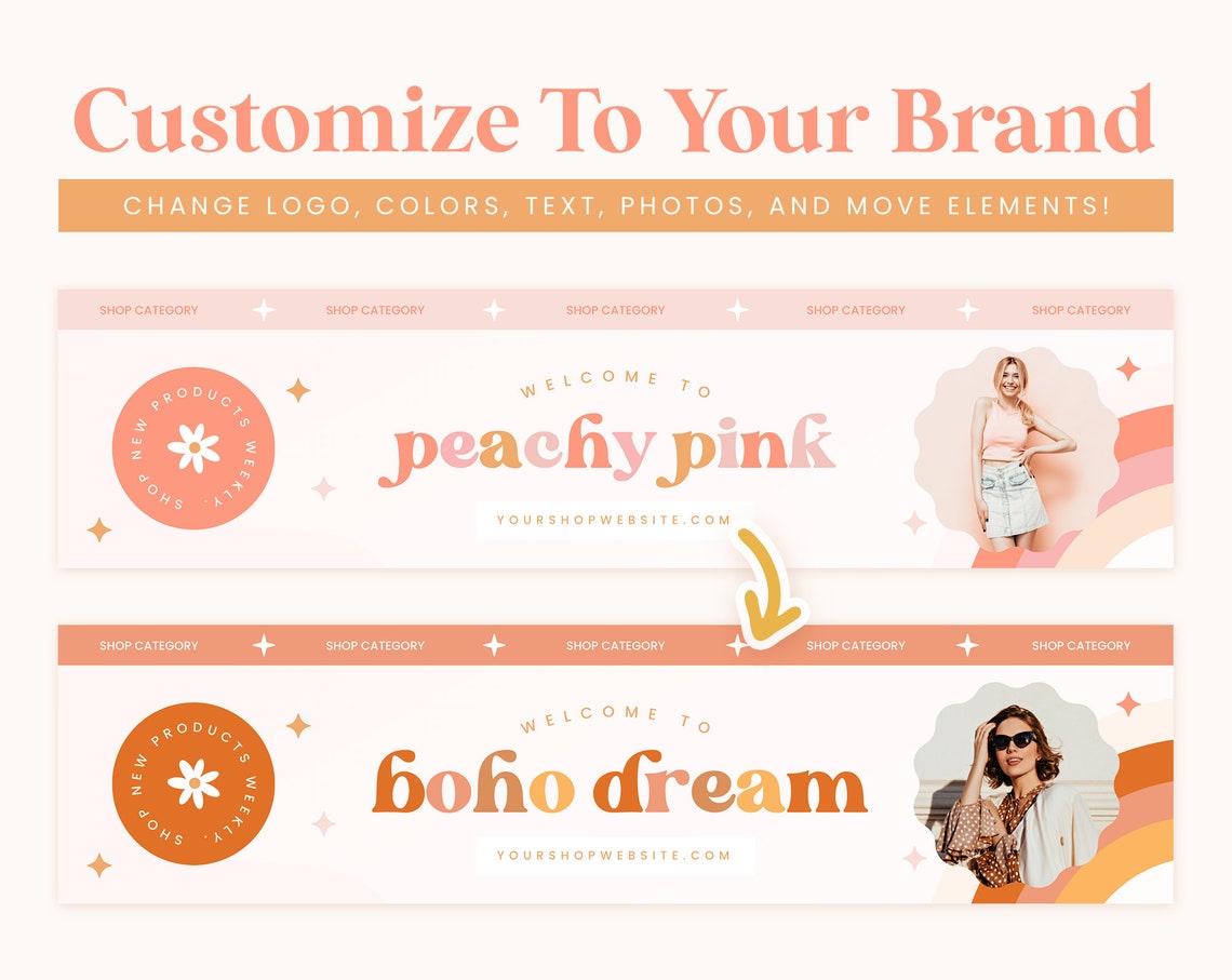 Etsy Shop Bundle Banner Templates Listing Photos and - Etsy