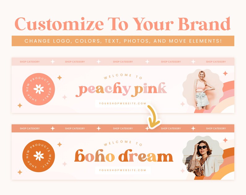 Etsy Shop Bundle Banner Templates Listing Photos and - Etsy