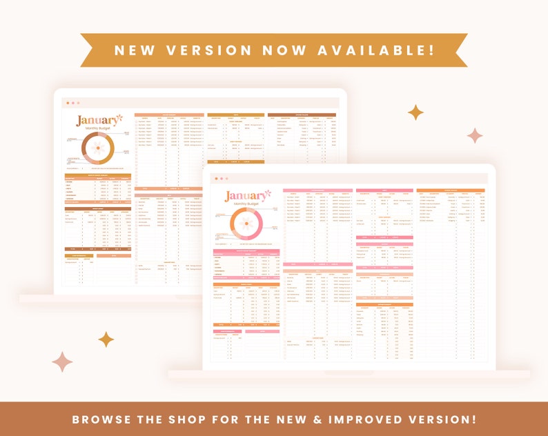 Purple Budget Spreadsheet Extended Digital Budget Planner - Etsy