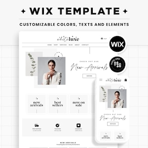 Wix Template Black White Minimalist Elegant Wix Website Editable Canva ...