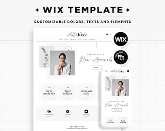 Wix Template Black White Minimalist Elegant Wix Website Editable Canva ...