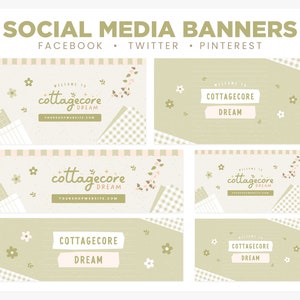 Branding Kit Cottagecore Canva Templates Editable and Customizable ...