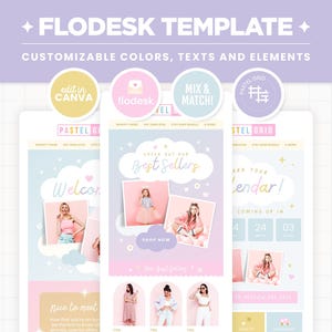 Flodesk Newsletter Templates Design Editable in Canva, Email Banners ...