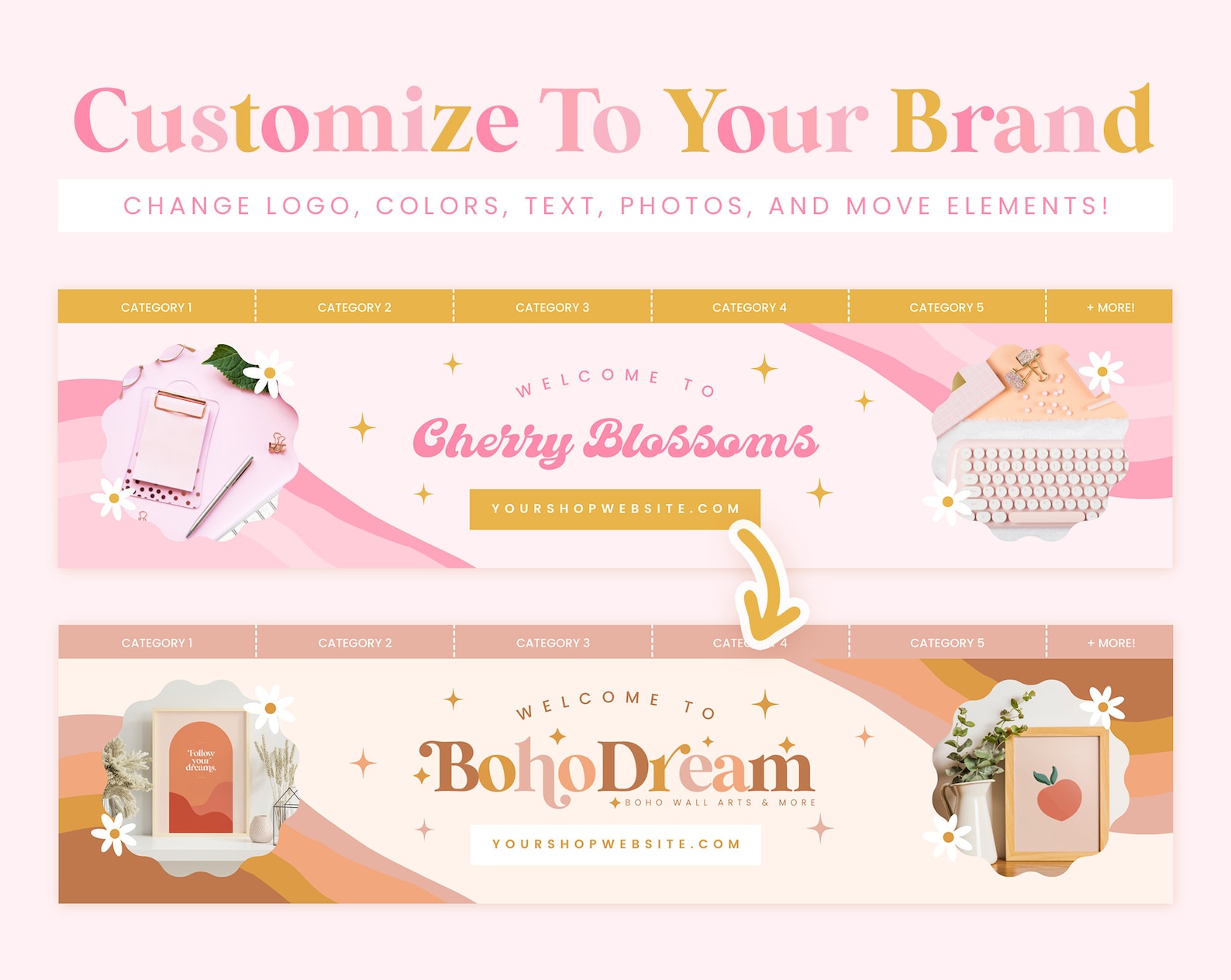Etsy Shop Bundle Banner Templates Listing Photos and - Etsy
