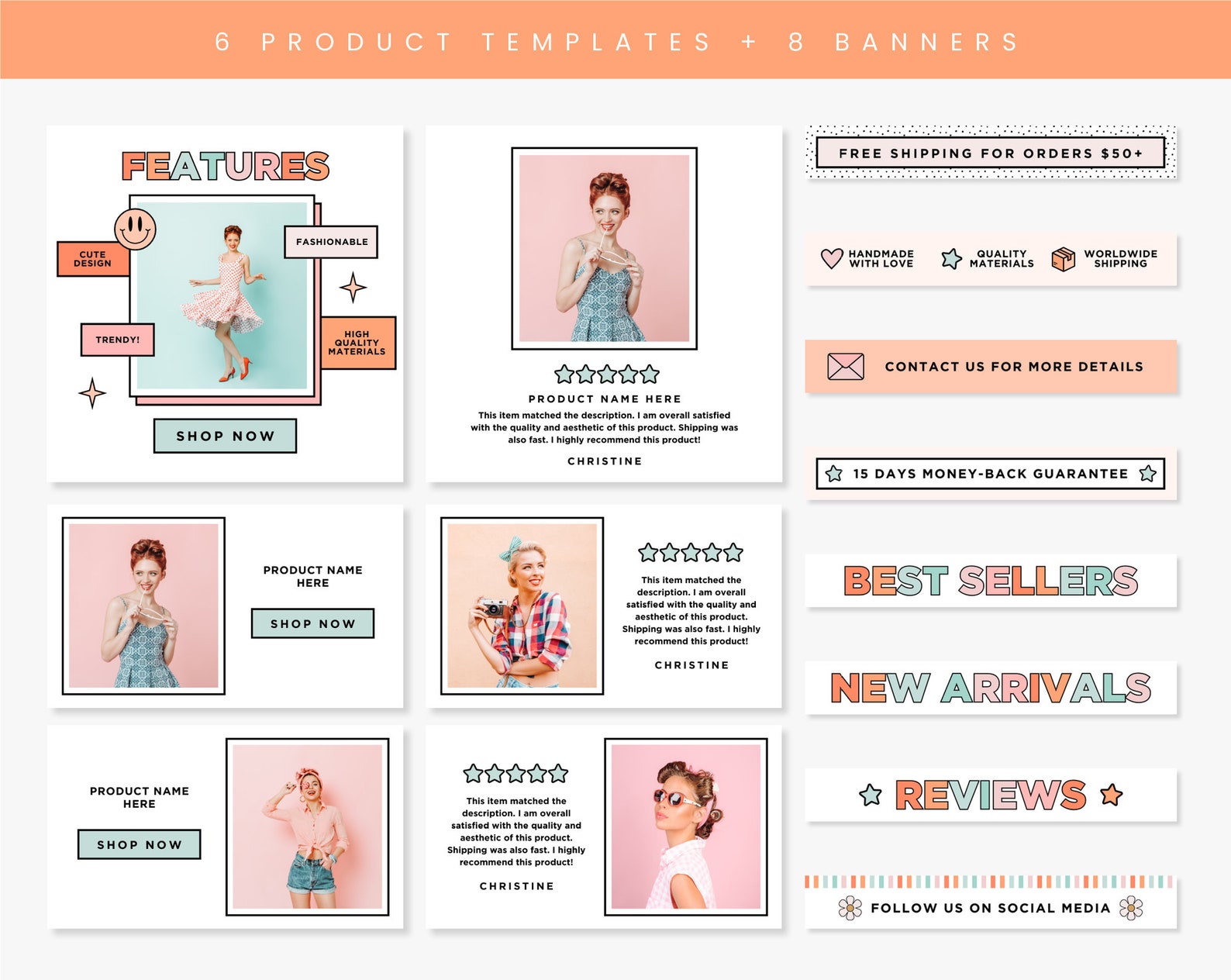 Email Templates Newsletter Design Editable in Canva, Email Banners and ...