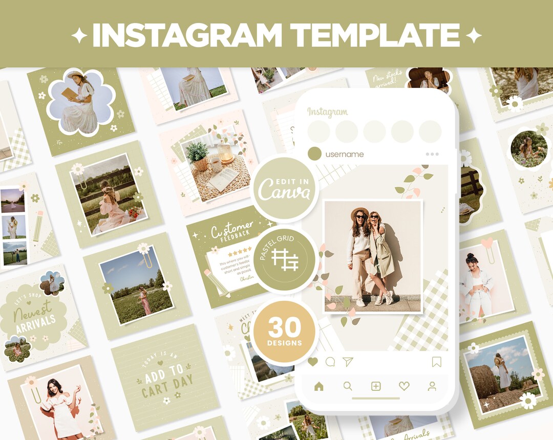 Instagram Posts Template Bundle in Square, Portrait, Stories in ...