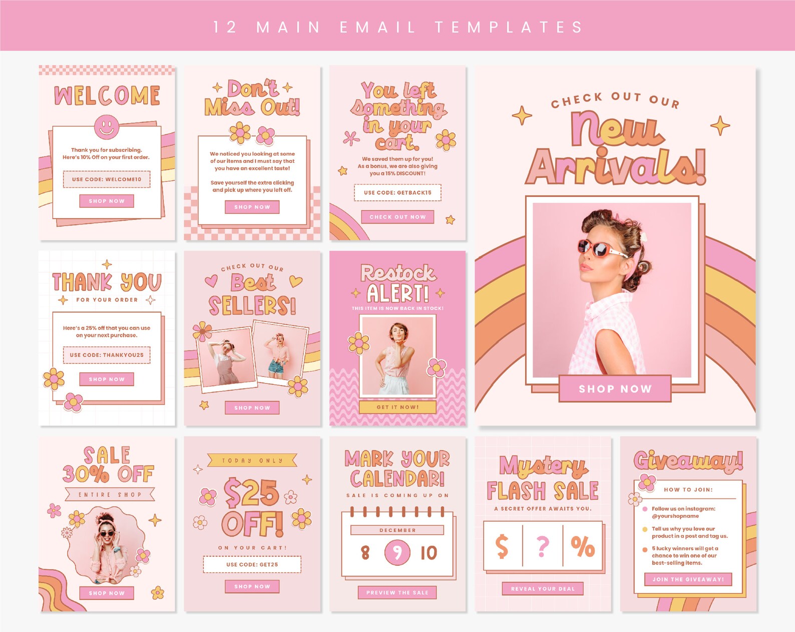 Email Templates Newsletter Design Editable in Canva Email Banners and ...