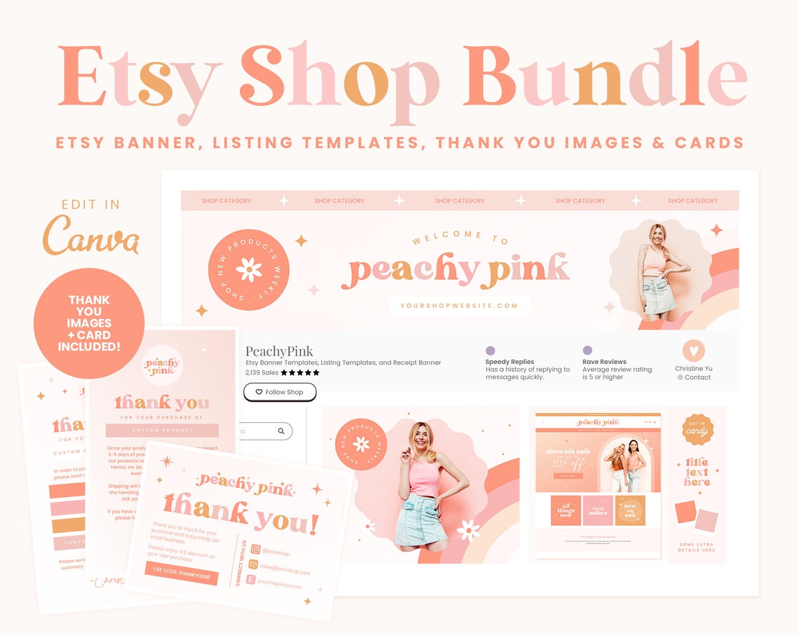 Etsy Shop Bundle Banner Templates Listing Photos and - Etsy
