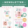 Newsletter Design Editable in Canva, Cottagecore Aesthetic Customizable ...