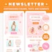 Newsletter Design Editable in Canva Pink Peach Orange Aesthetic ...