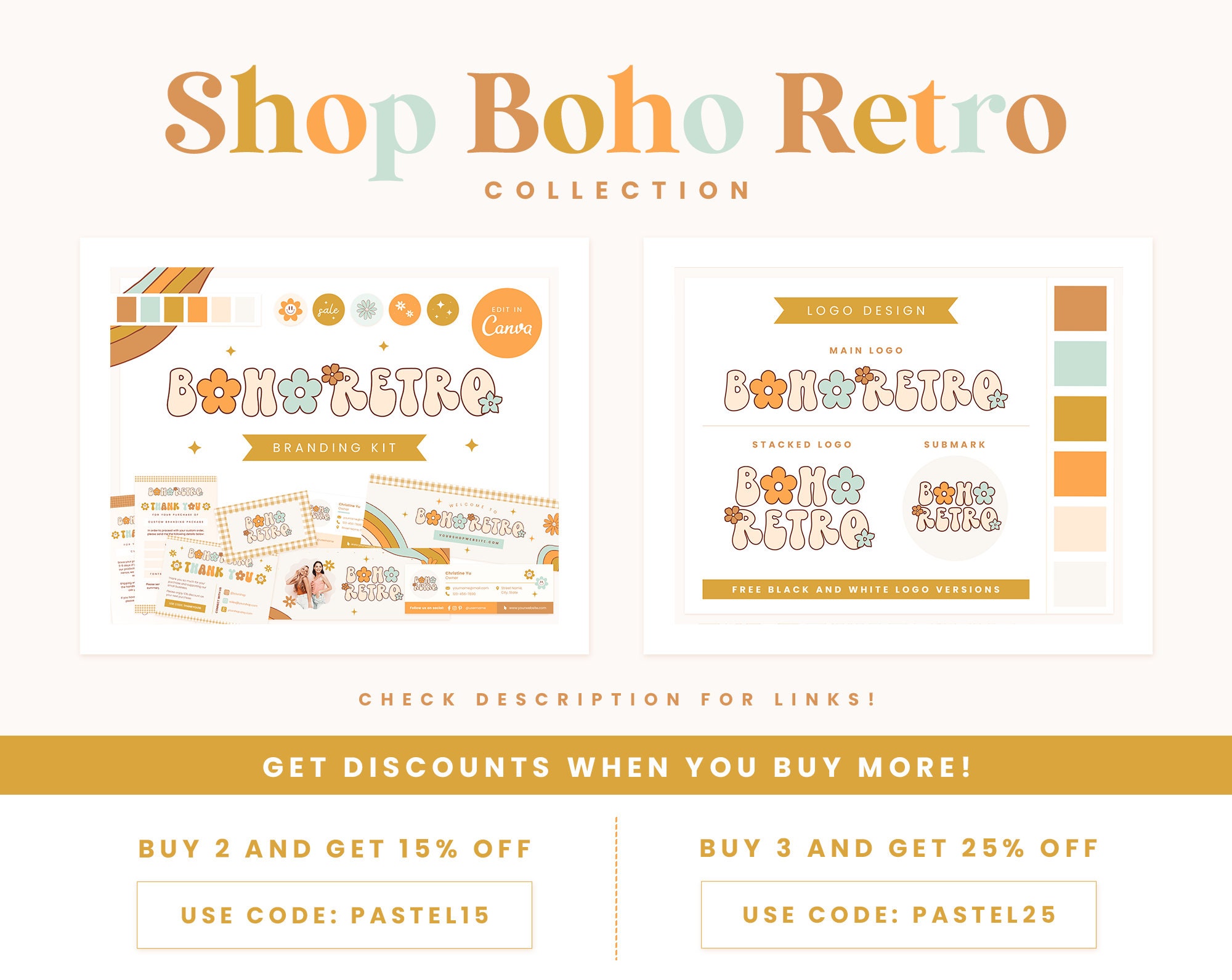 Shopify Theme Boho Retro Beige Design Customizable Shopify - Etsy